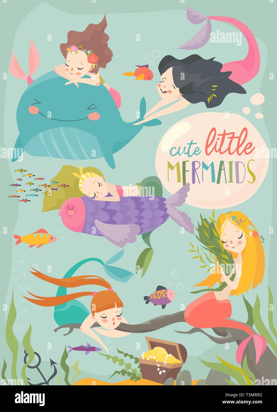 Mermaids tale Stock Vector Images - Alamy