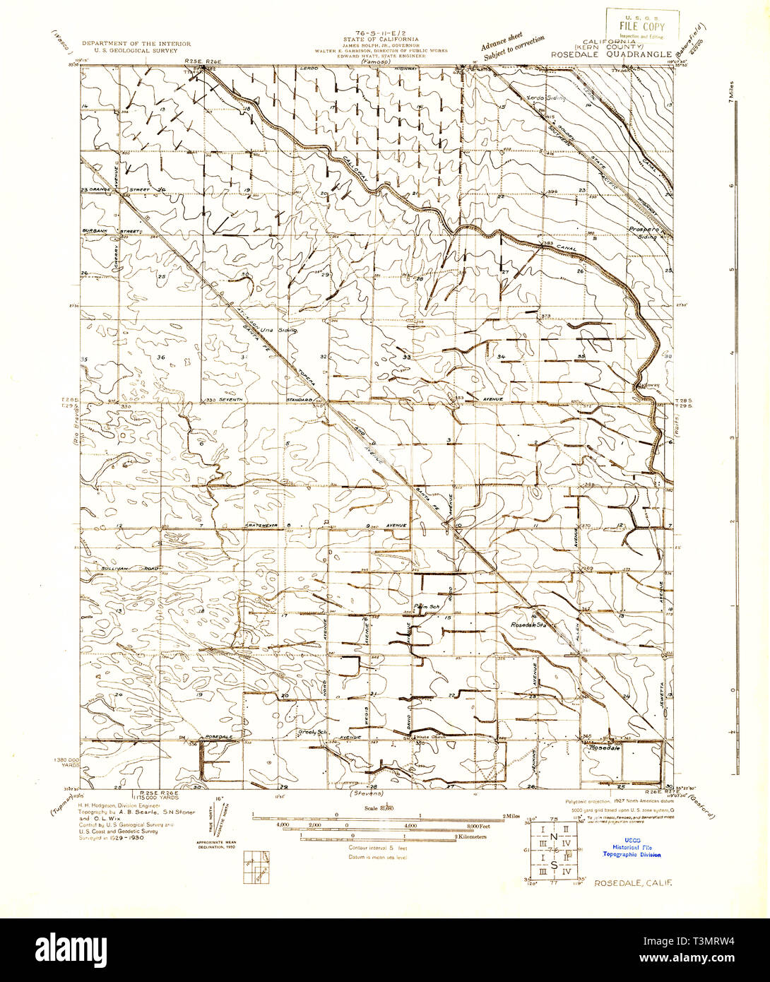 1930 map of california hi-res stock photography and images - Alamy