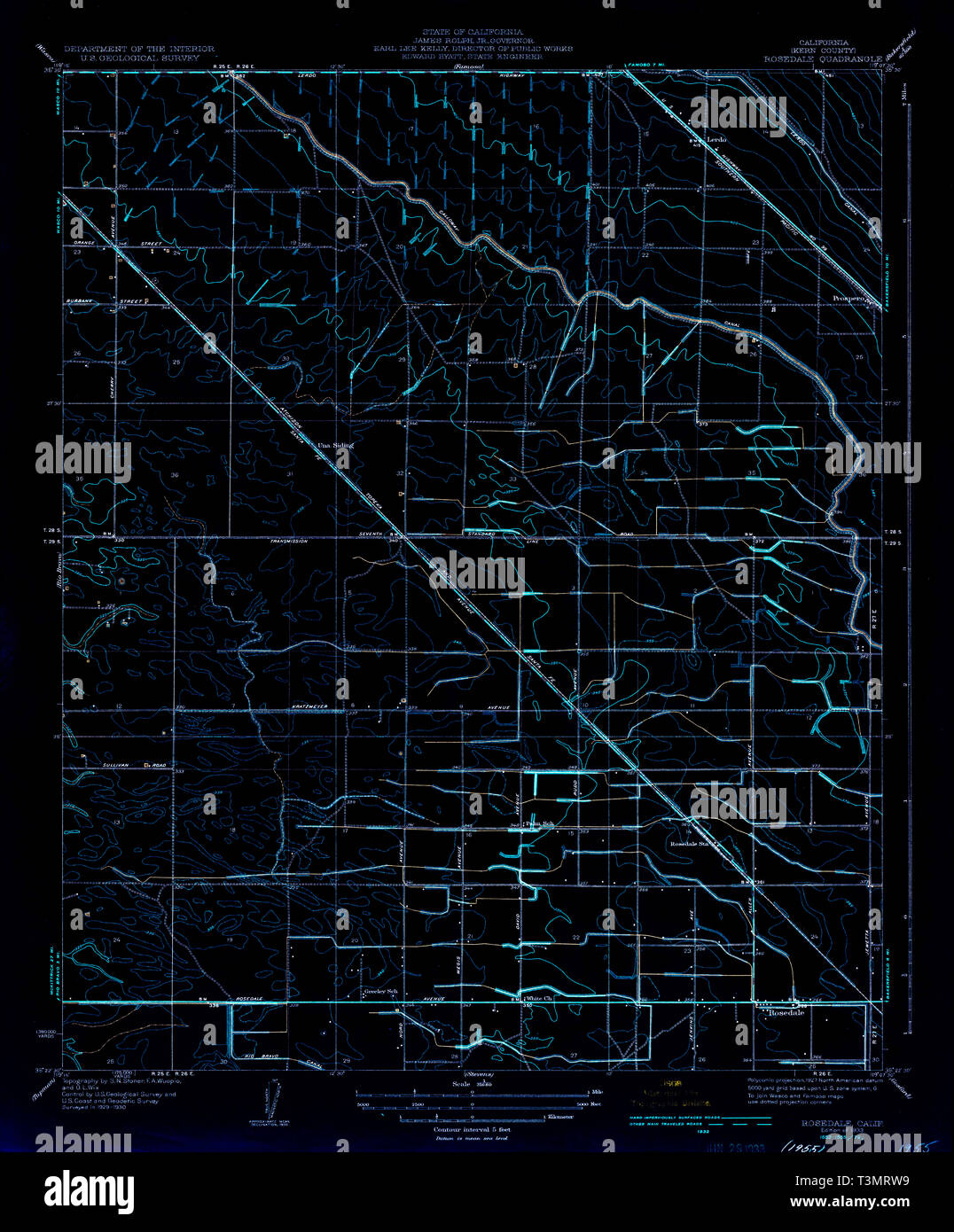 Map of rosedale hi-res stock photography and images - Alamy