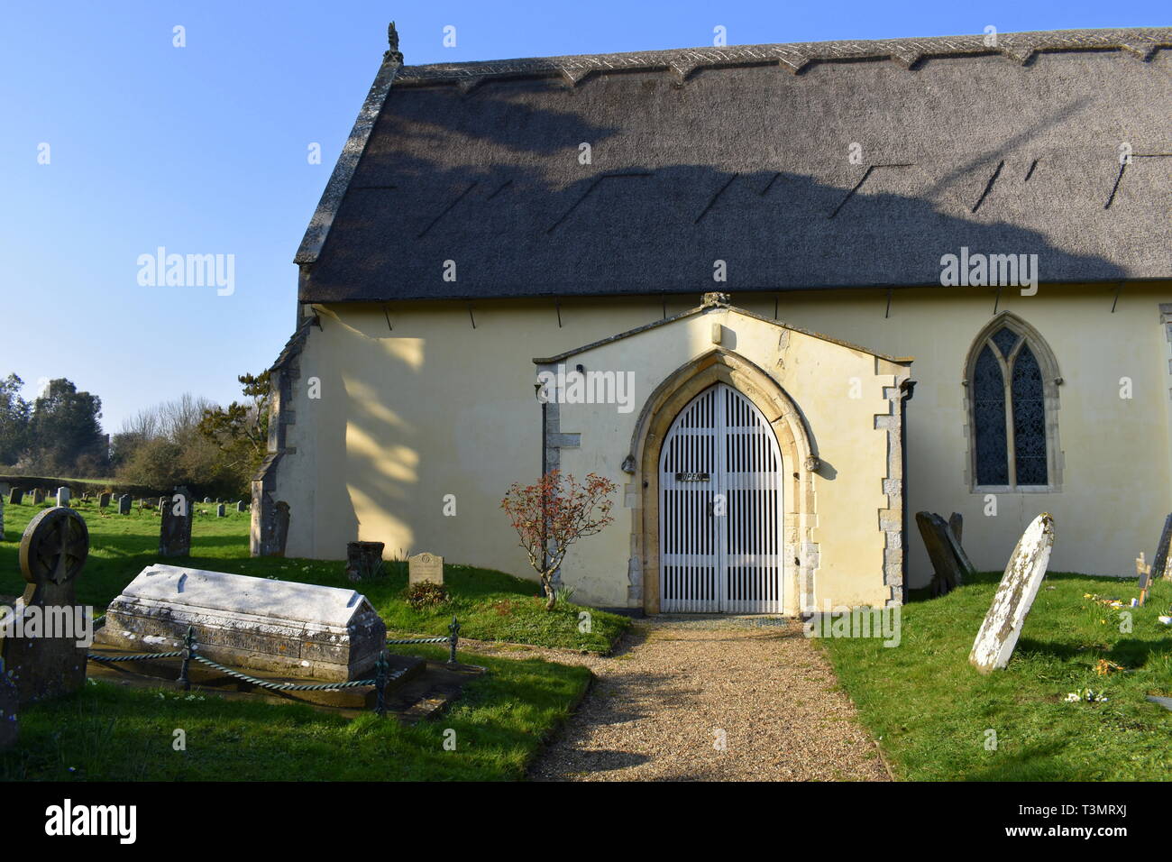 The entrance to St Andrew's church, Bramfield, Halesworth, Suffolk ...