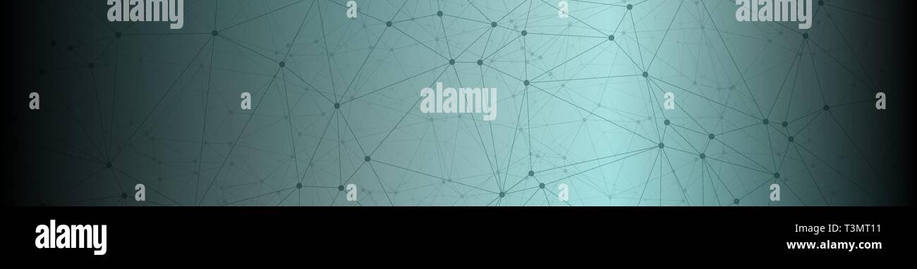 Cyberspace virtual network connections vector, black background Stock ...