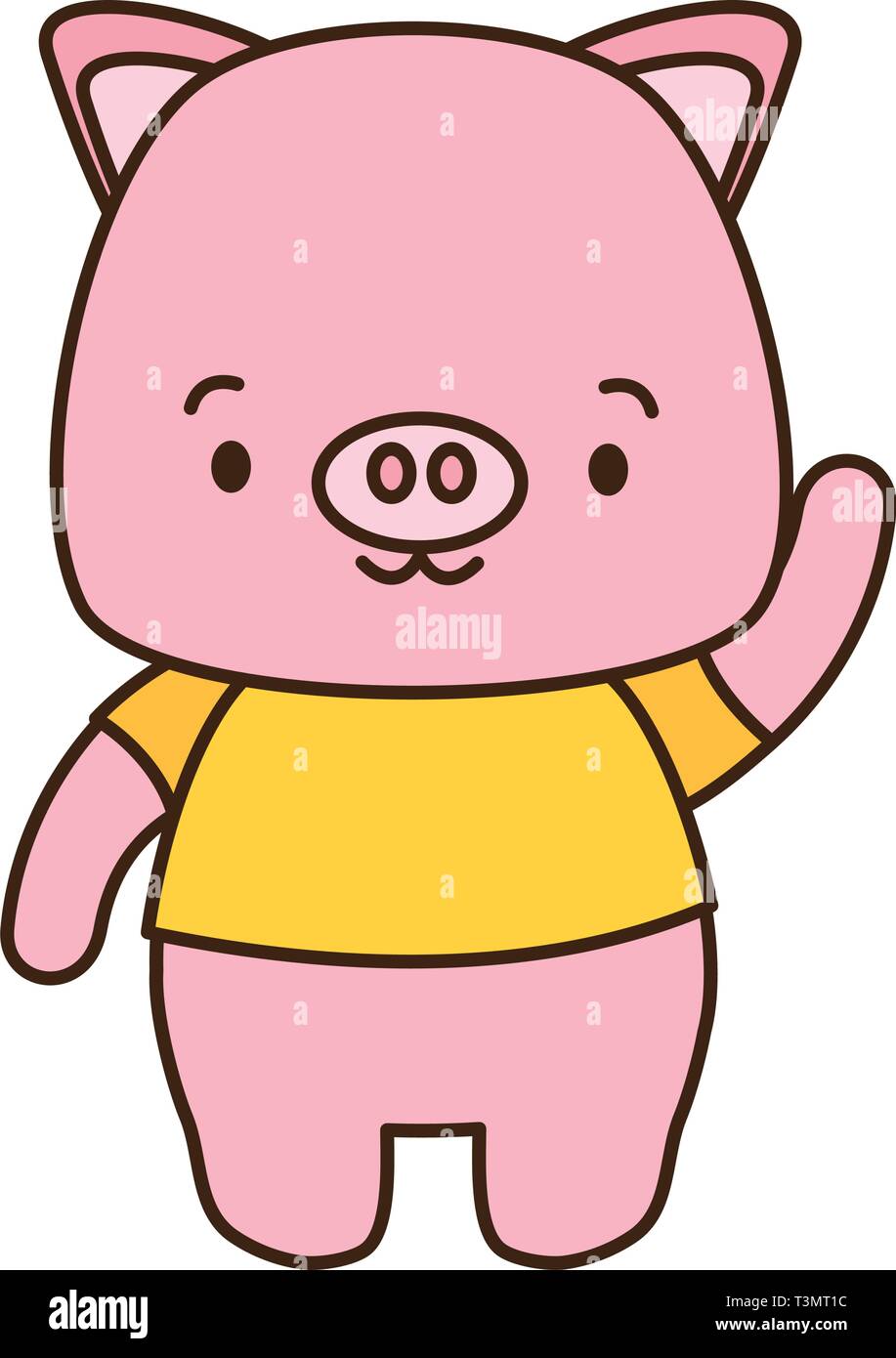 cute piggy cartoon Stock Vector Image & Art - Alamy