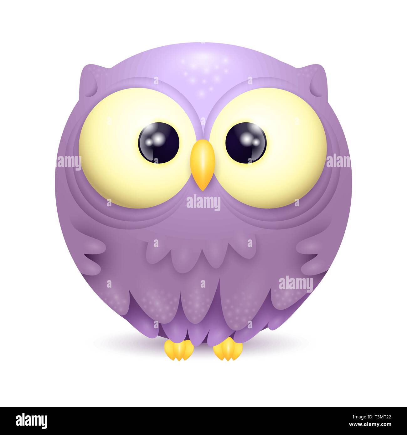 Cute little owl character vector illustration Stock Vector Image & Art ...