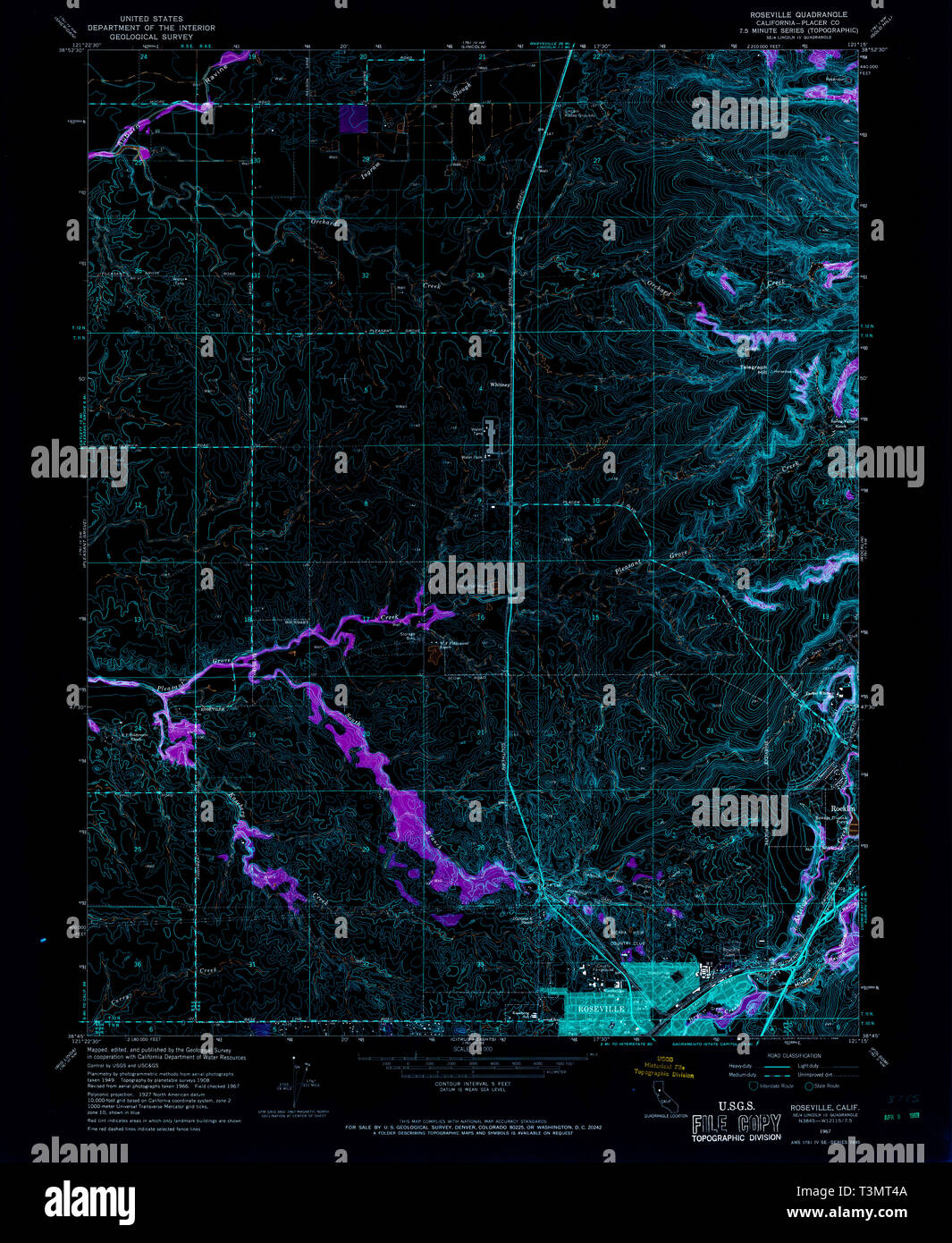 Roseville ca map hi-res stock photography and images - Alamy
