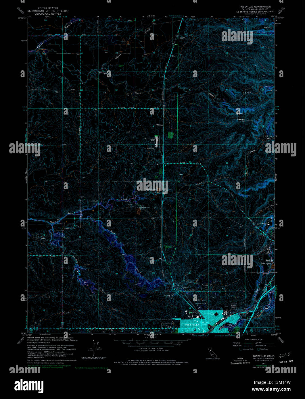 Roseville ca map hi-res stock photography and images - Alamy