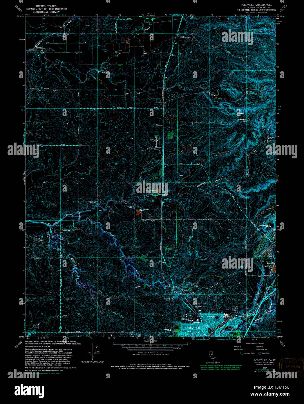 Roseville ca map hi-res stock photography and images - Alamy