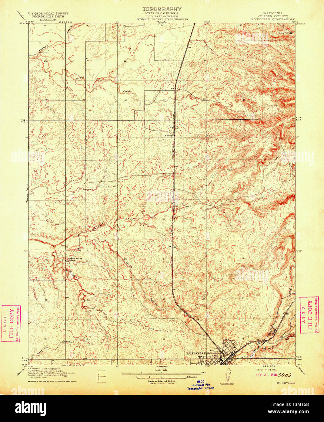 Roseville ca map hi-res stock photography and images - Alamy