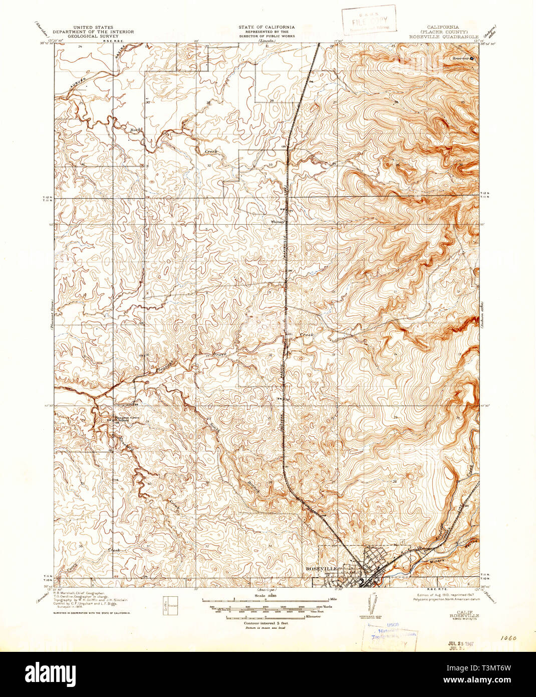 Roseville ca map hi-res stock photography and images - Alamy