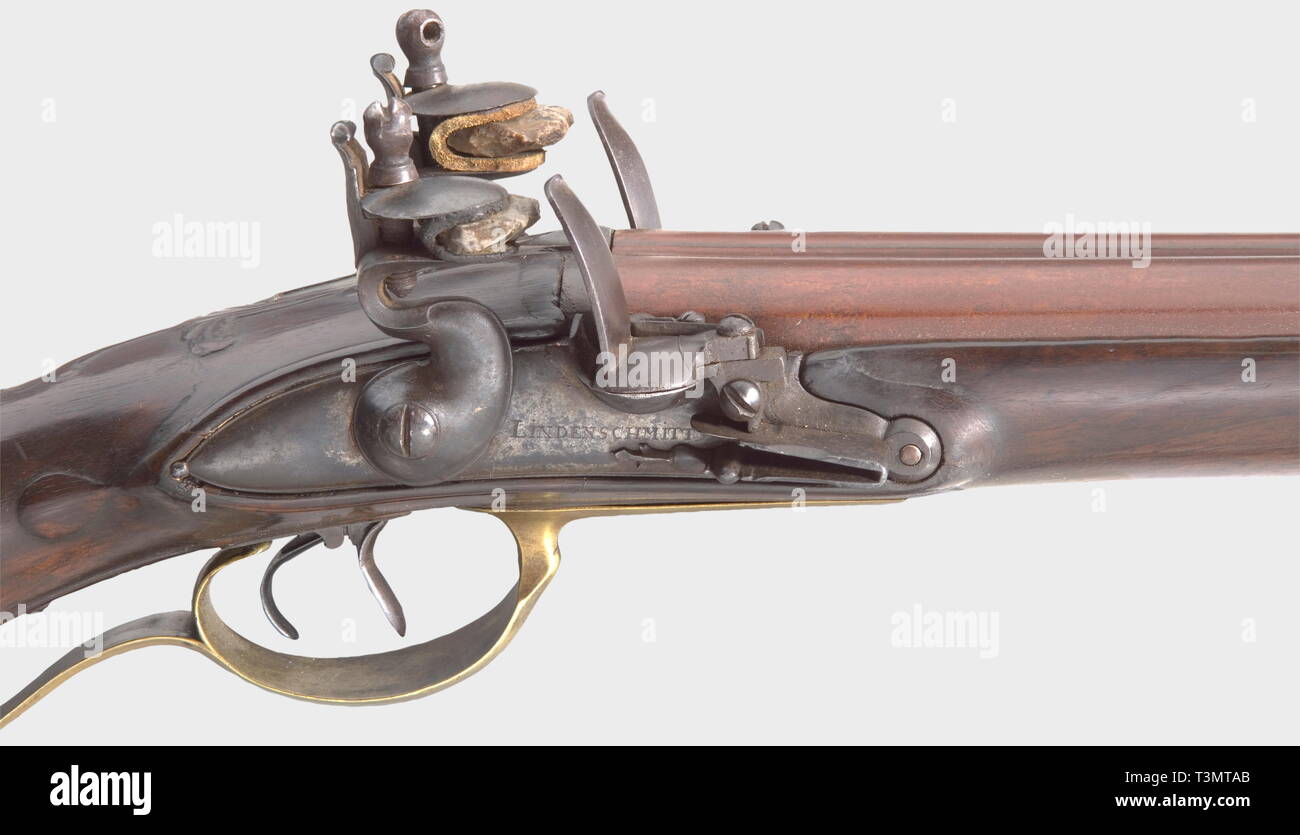 Civil long arms, flintlock and caplock, flintlock double-barrelled ...