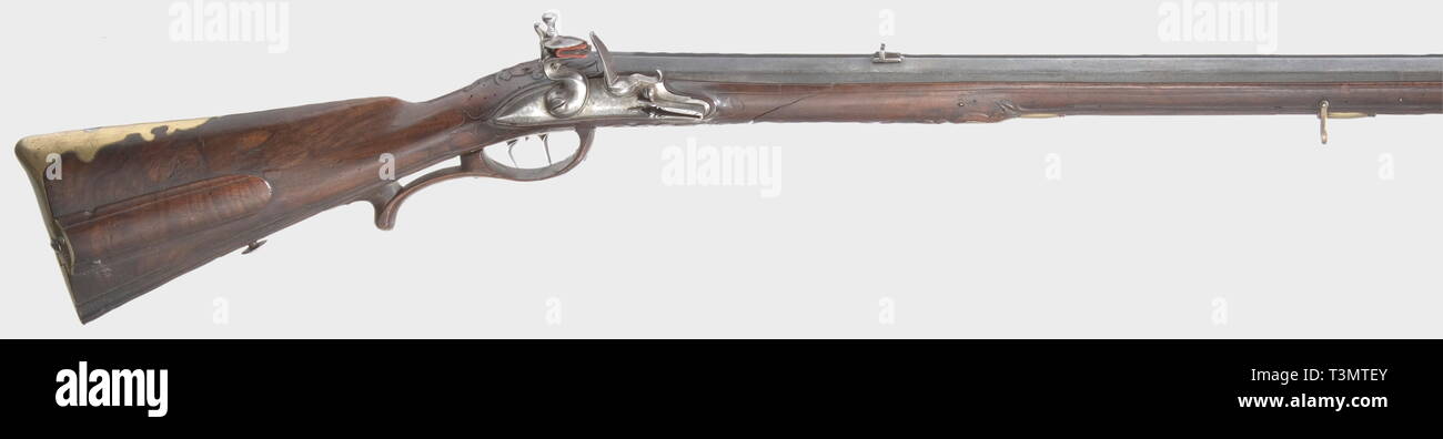 Civil long arms, flintlock and caplock, flintlock rifle, German, circa ...