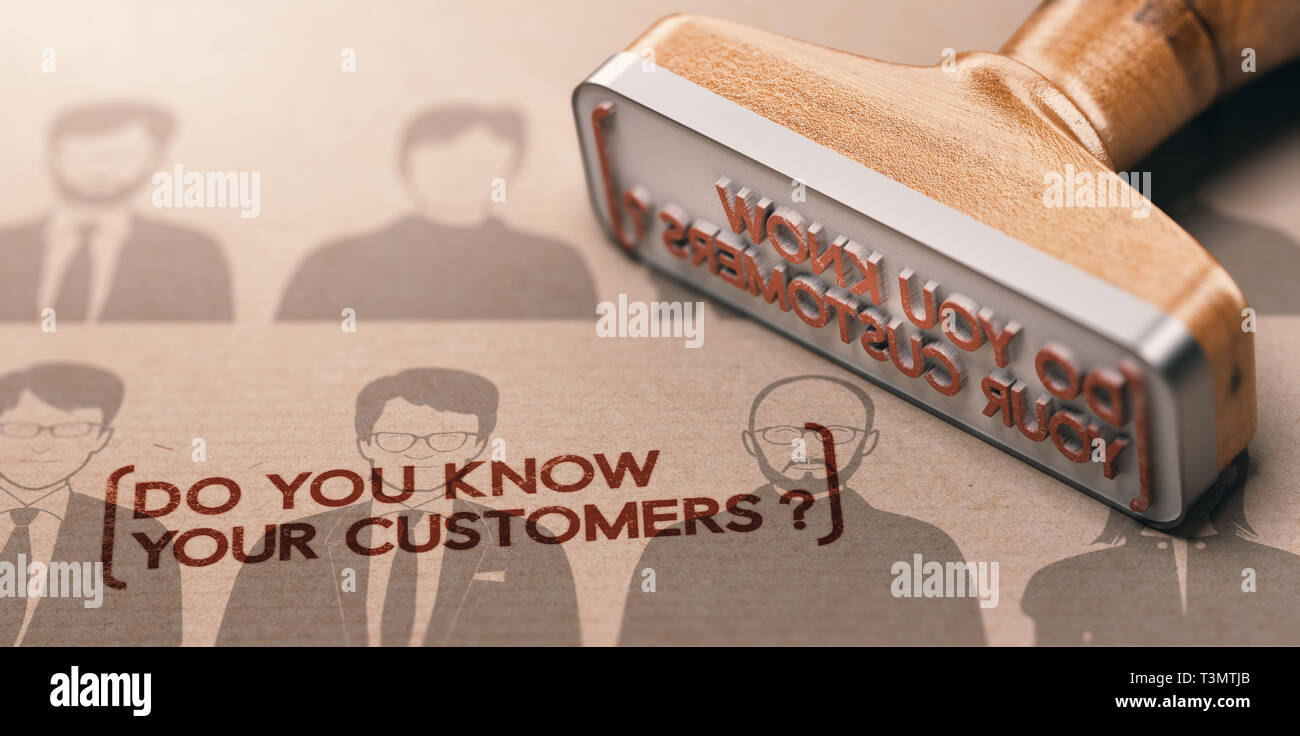 3D illustration of a rubber stamp with the phrase do you know your ...