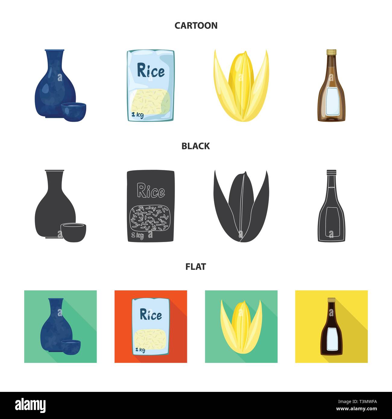 Vector illustration of crop and ecological symbol. Collection of crop ...