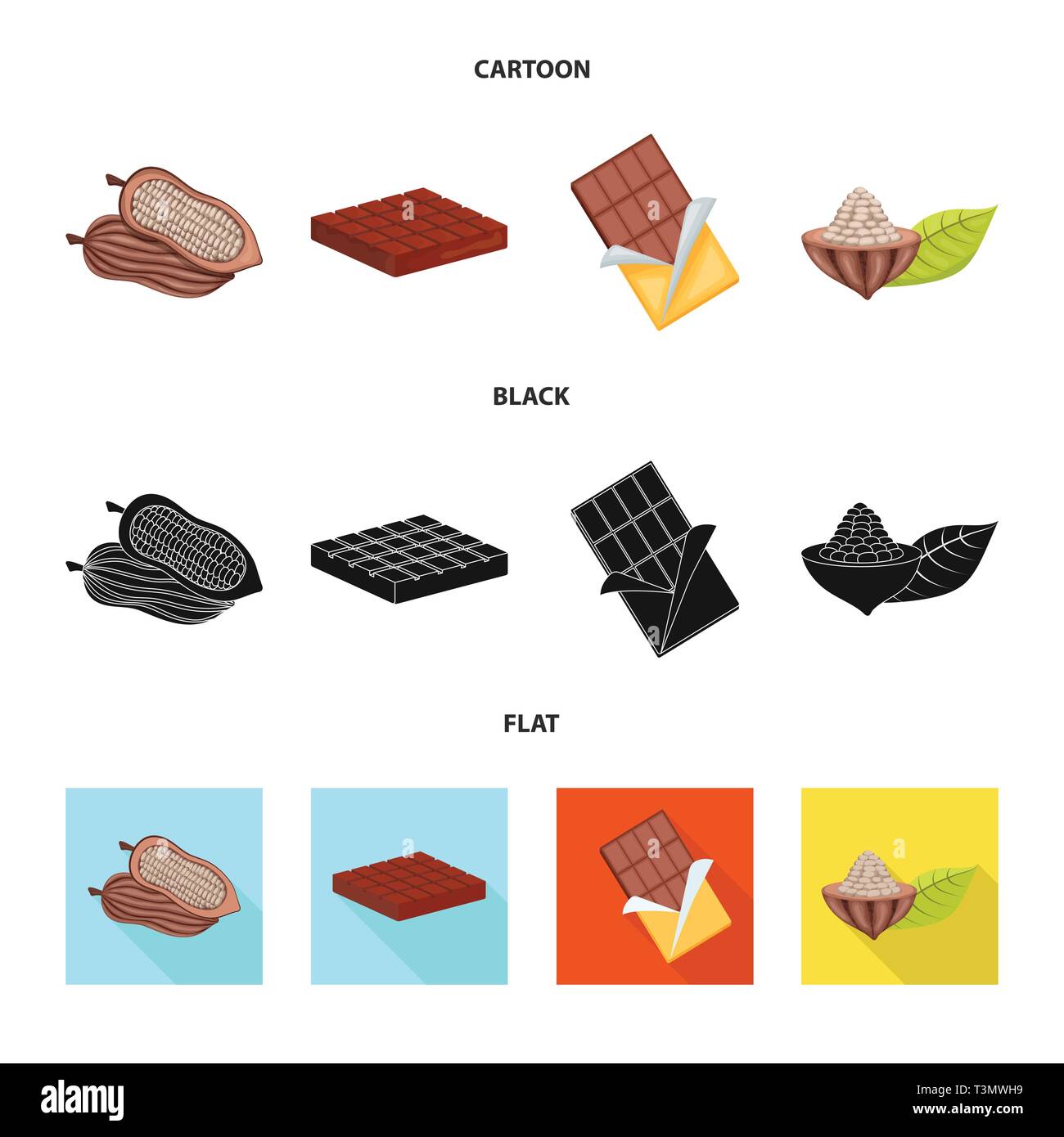 Vector illustration of food and yummy logo. Set of food and brown stock ...