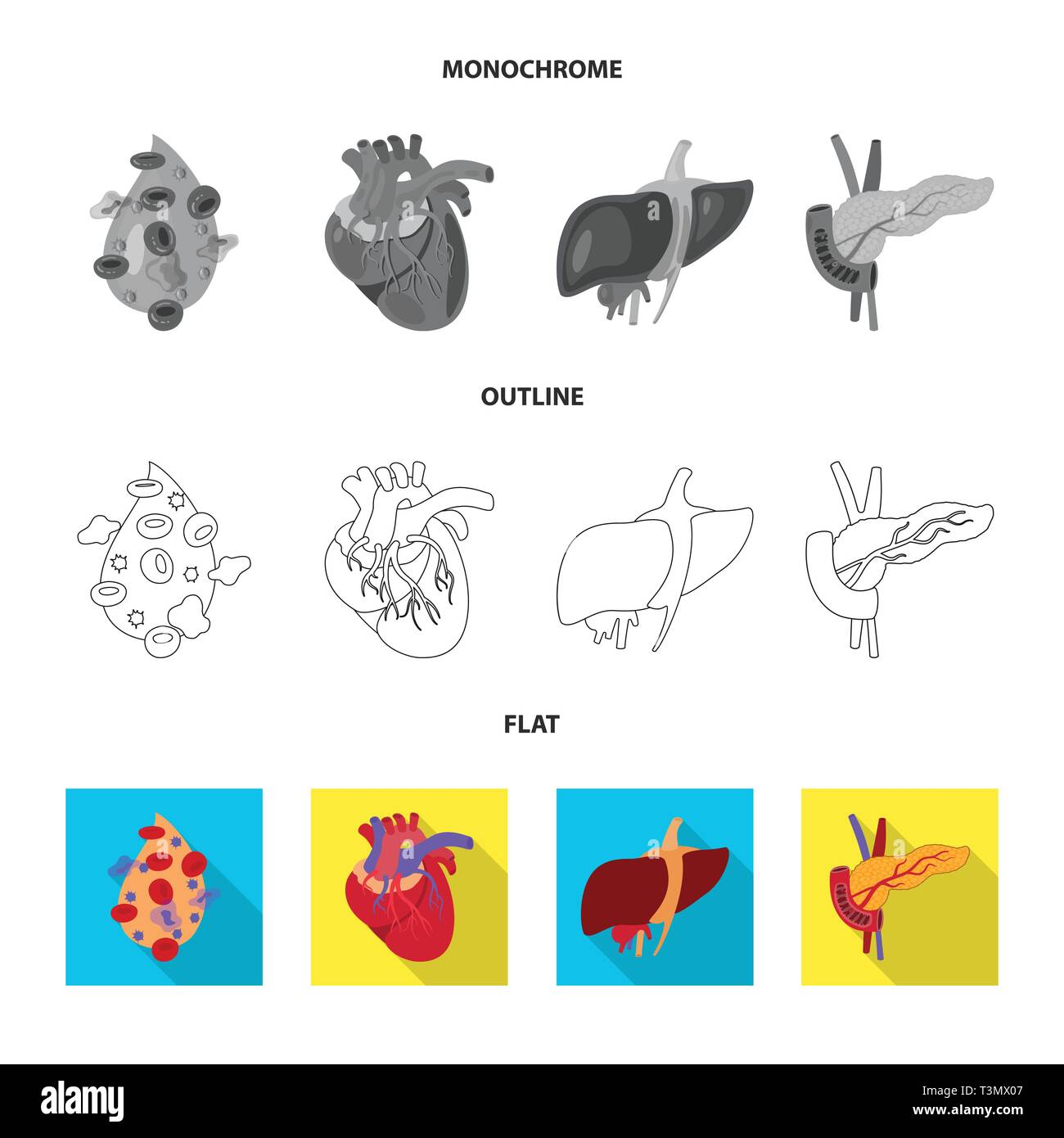 Isolated object of biology and scientific icon. Set of biology and ...