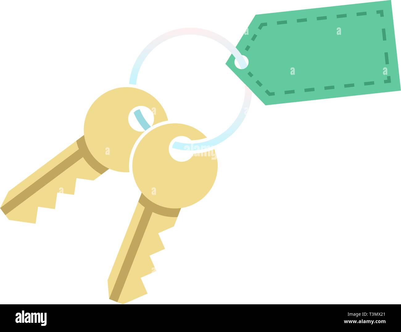 Chain ring keychain keys Stock Vector Images - Alamy