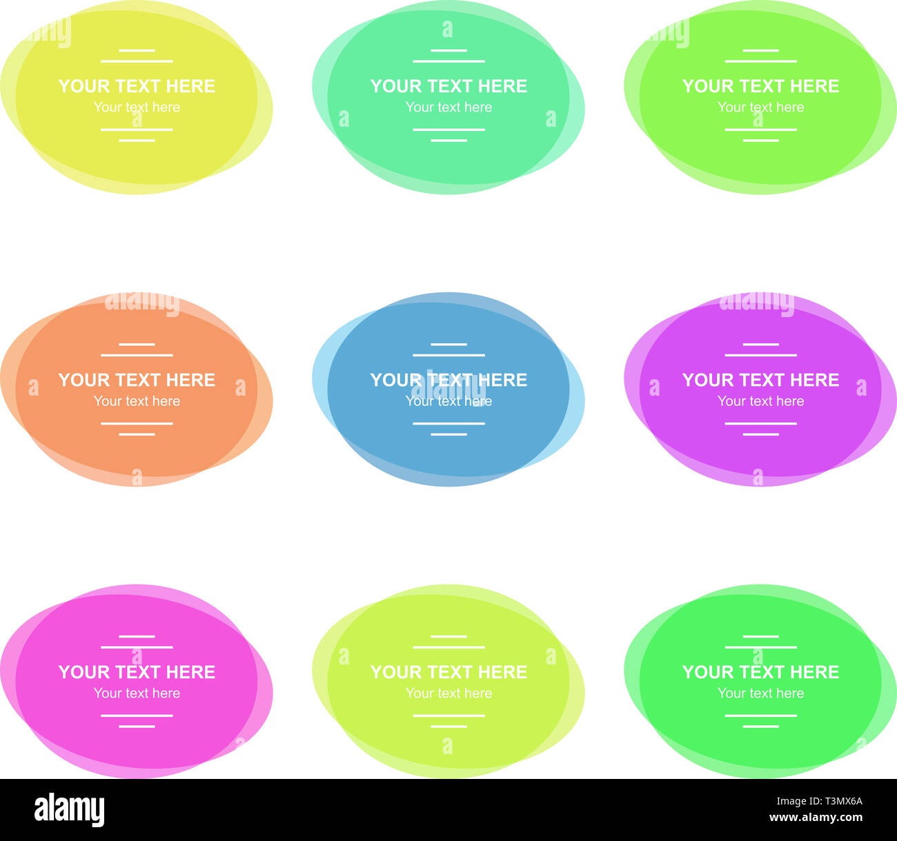 Colorful oval shape hi-res stock photography and images - Alamy