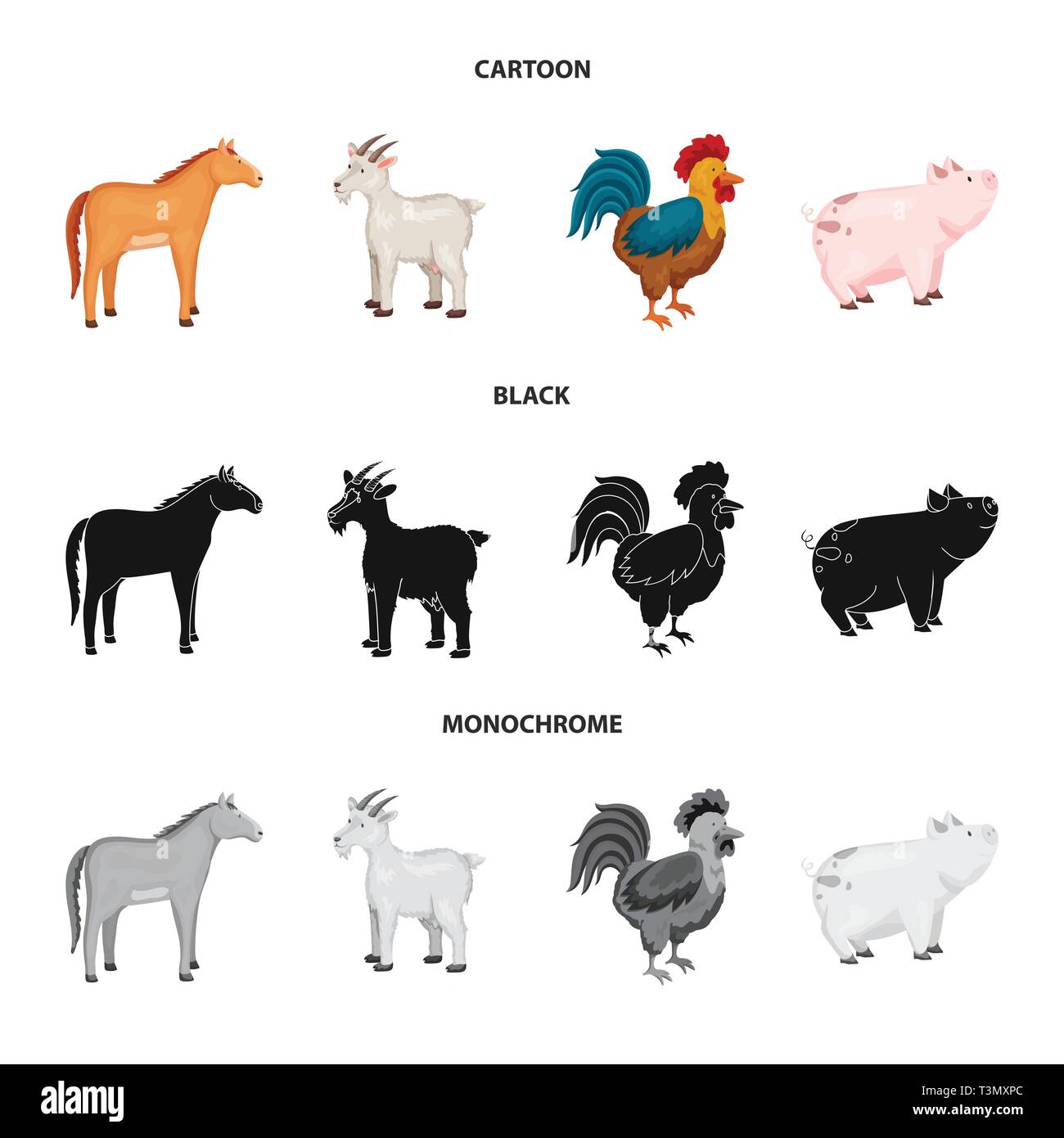 Vector illustration of breeding and kitchen logo. Set of breeding and ...