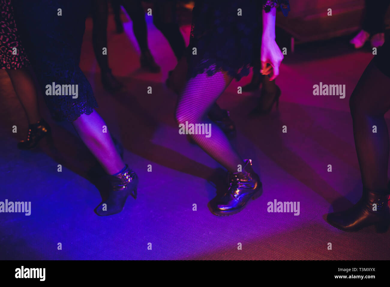 Girls Dancing Group Feet High Resolution Stock Photography and Images ...