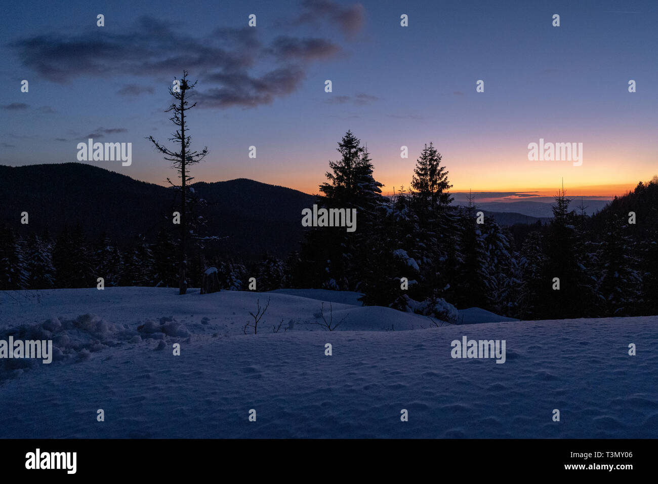 Alpine winter scene hi-res stock photography and images - Alamy