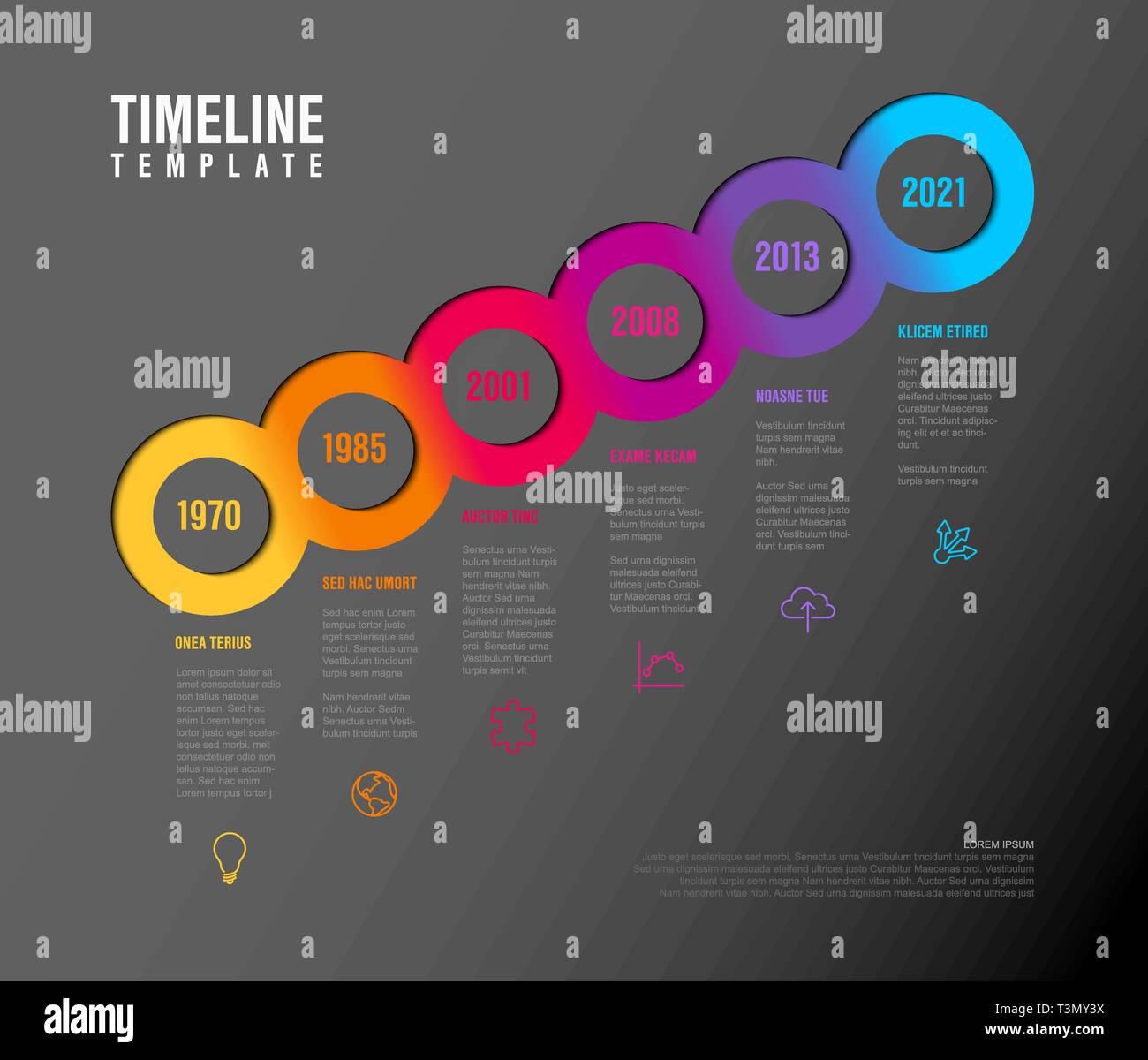 Vector diagonal Infographic Company Milestones Timeline Template with ...