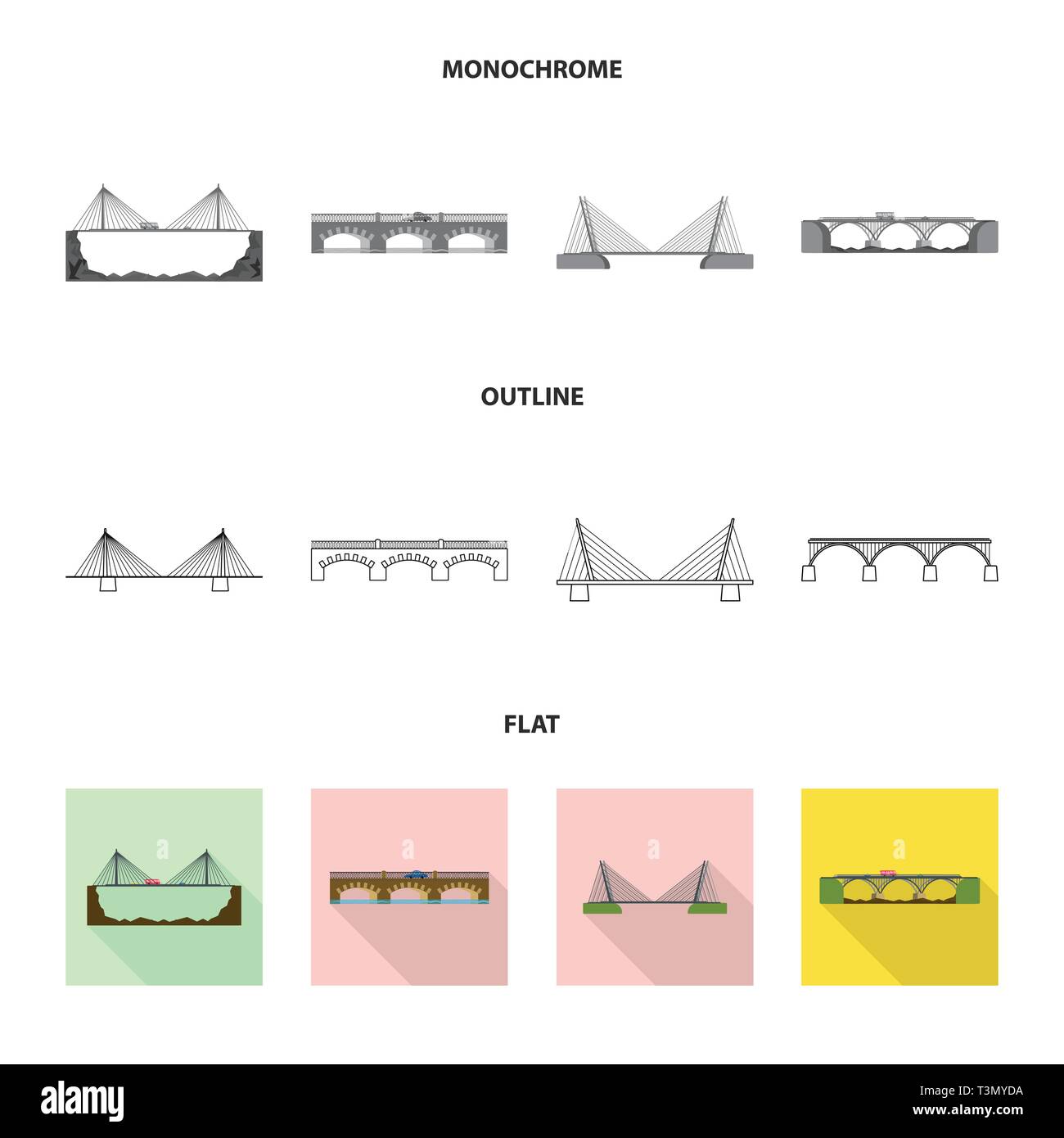 Isolated object of connection and design symbol. Set of connection and ...