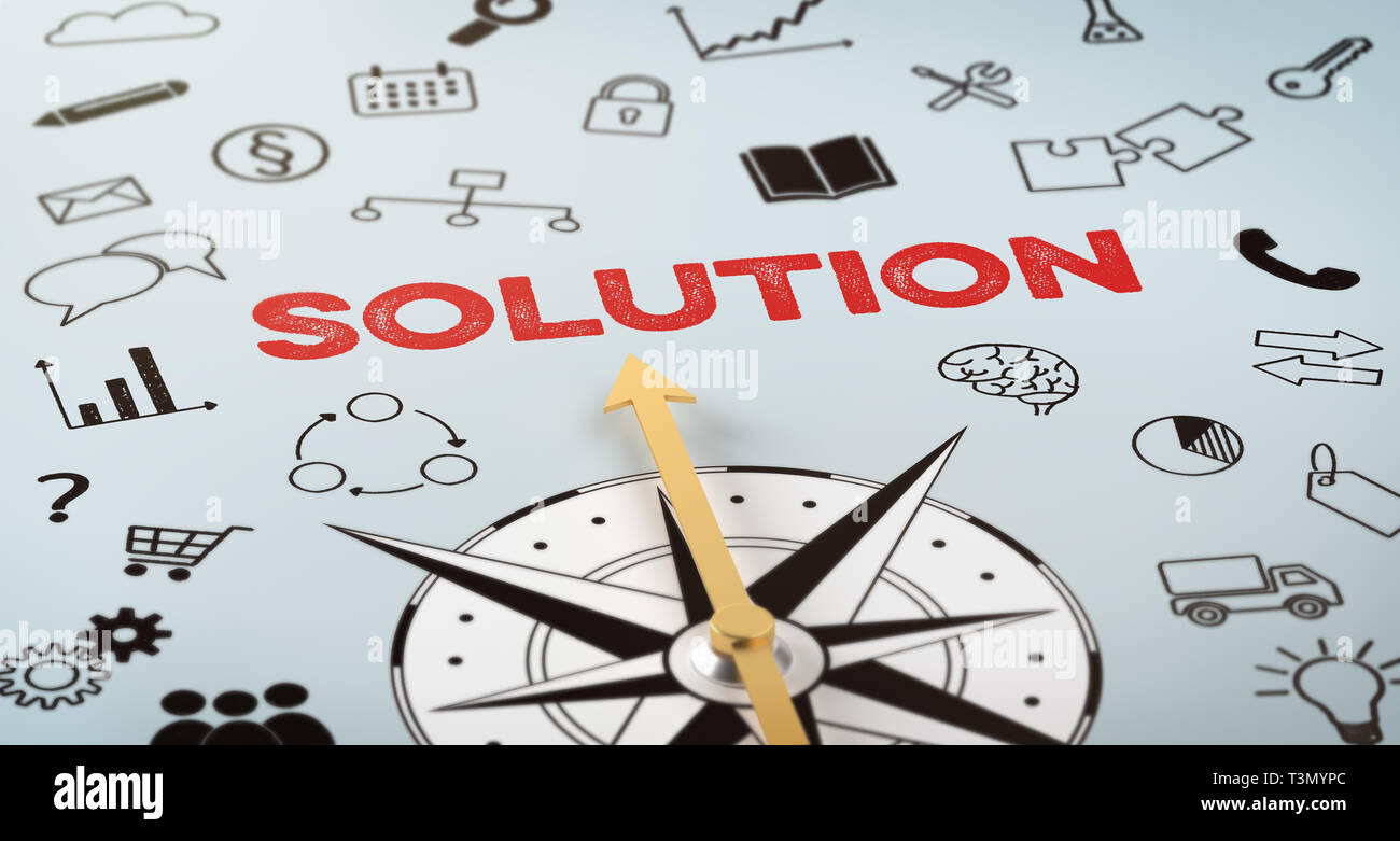 Solutions compass hi-res stock photography and images - Alamy
