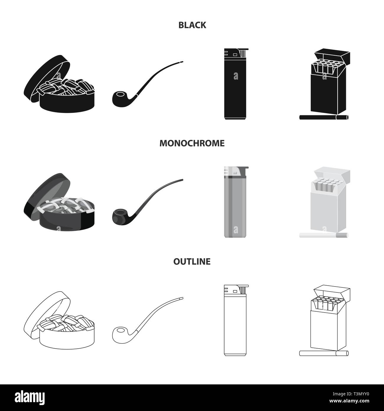 Vector illustration of refuse and stop symbol. Collection of refuse and ...