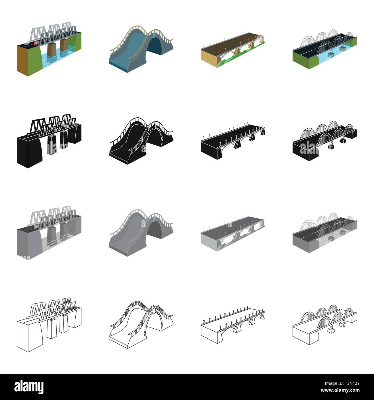 Vector illustration of connection and design sign. Collection of ...