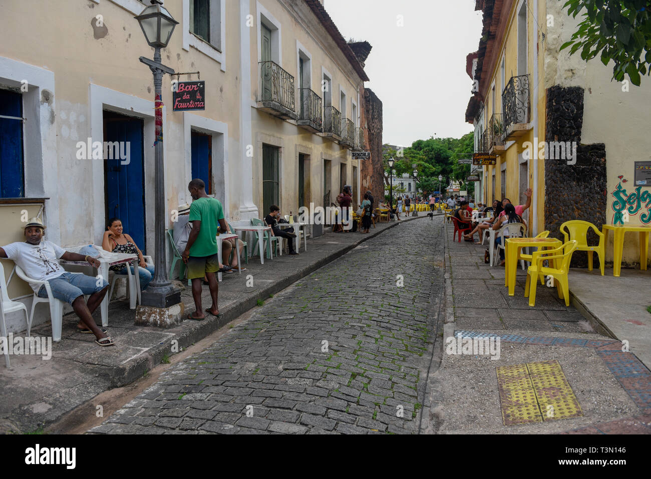 Sao Luis, Brazil - 15 January 2019: Traditional Portuguese colonial ...