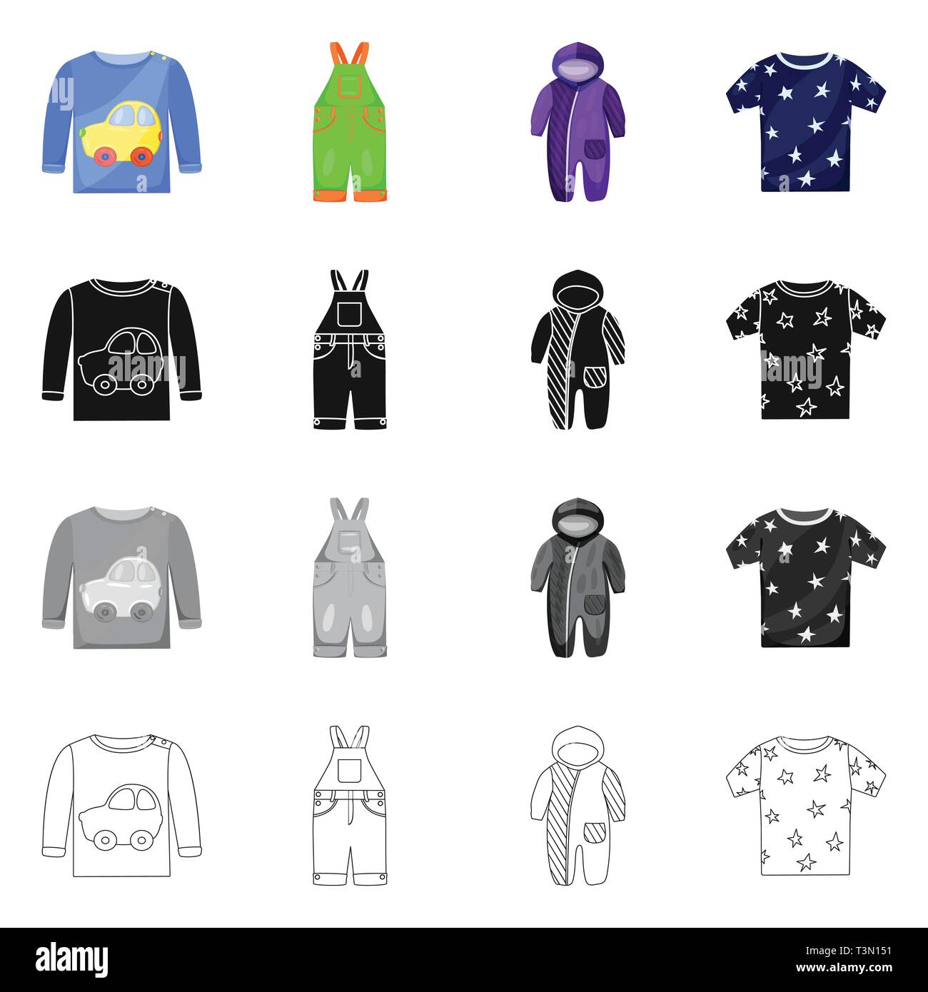 Vector illustration of fashion and garment logo. Set of fashion and ...