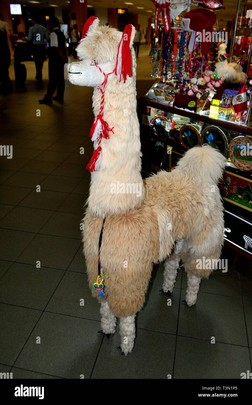 Alpaca wool dolls - Jorge Chavez airport in LIMA. Department of Lima ...