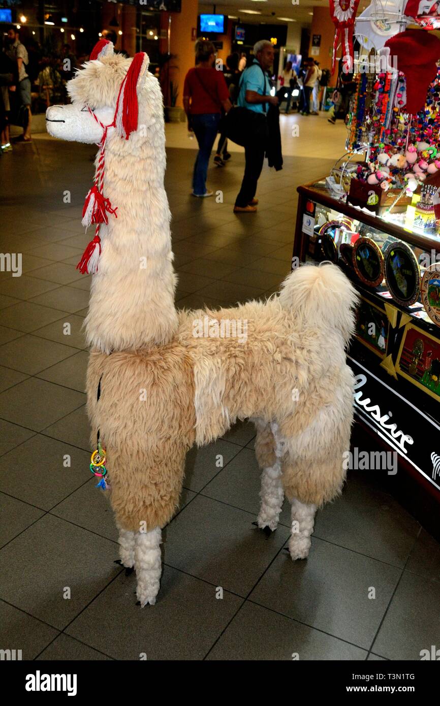 Alpaca wool dolls - Jorge Chavez airport in LIMA. Department of Lima ...