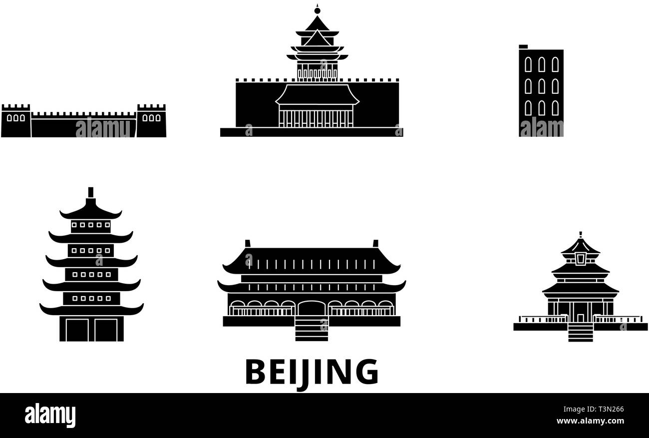 Beijing skyline blue sky Black and White Stock Photos & Images - Alamy