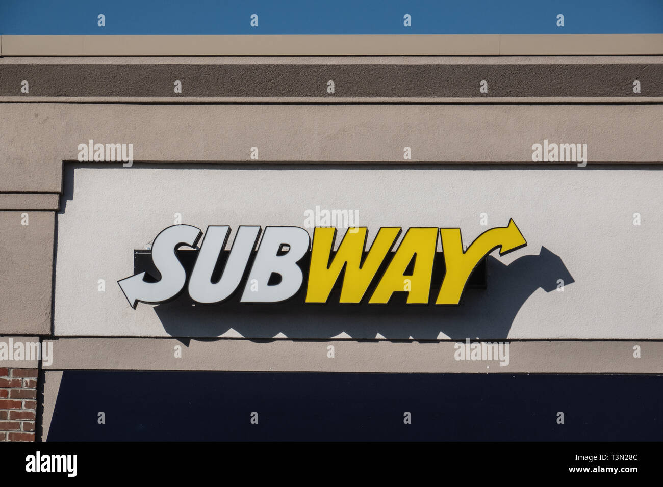 Blue Bell, PA - April 1, 2019: Subway is a privately held fast food ...