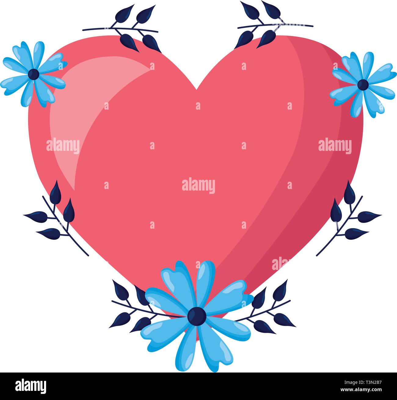 love romantic heart flowers Stock Vector Image & Art - Alamy