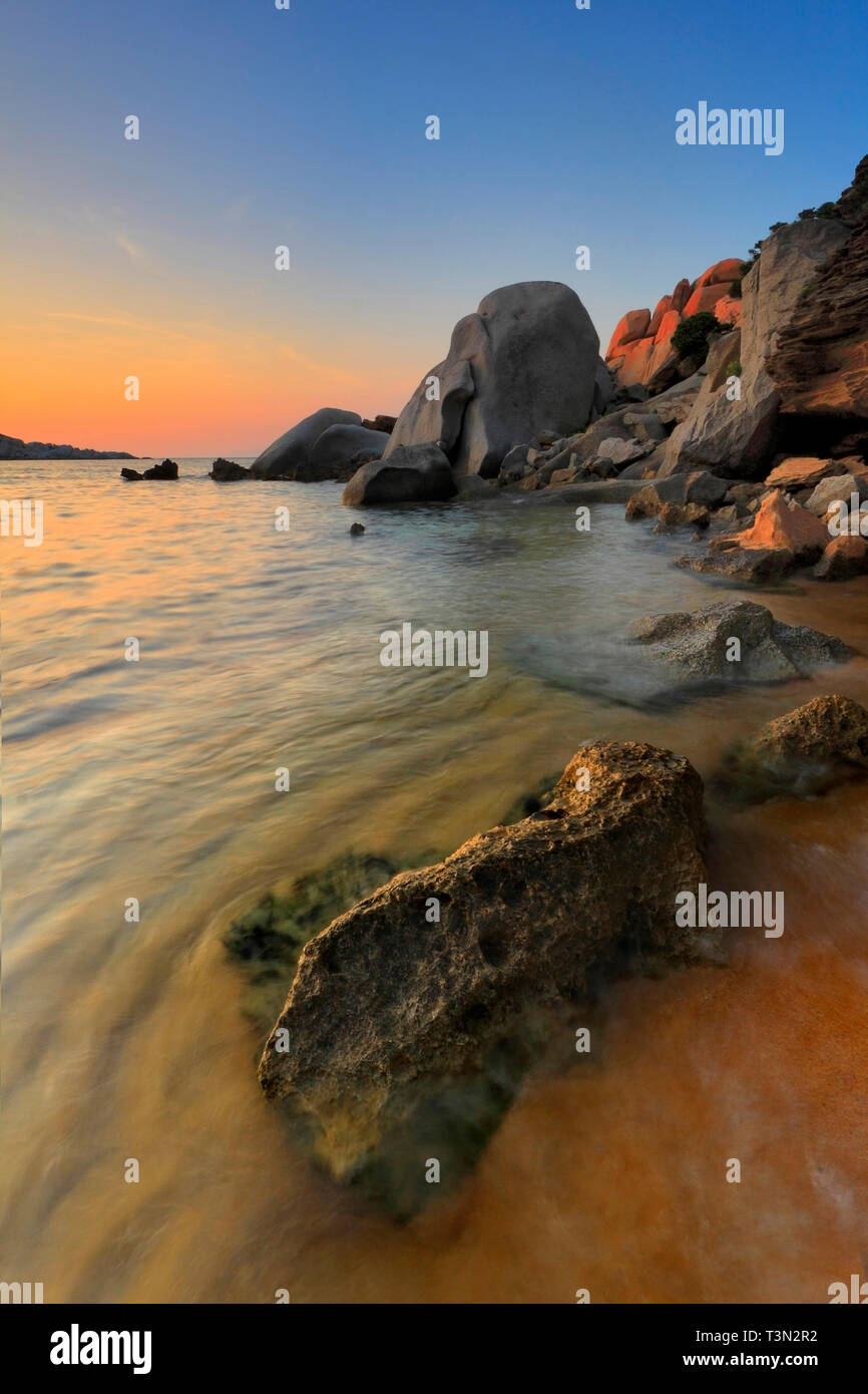 The amazing wind carved rocky sculptures at the beach of Cala Spinosa,a ...
