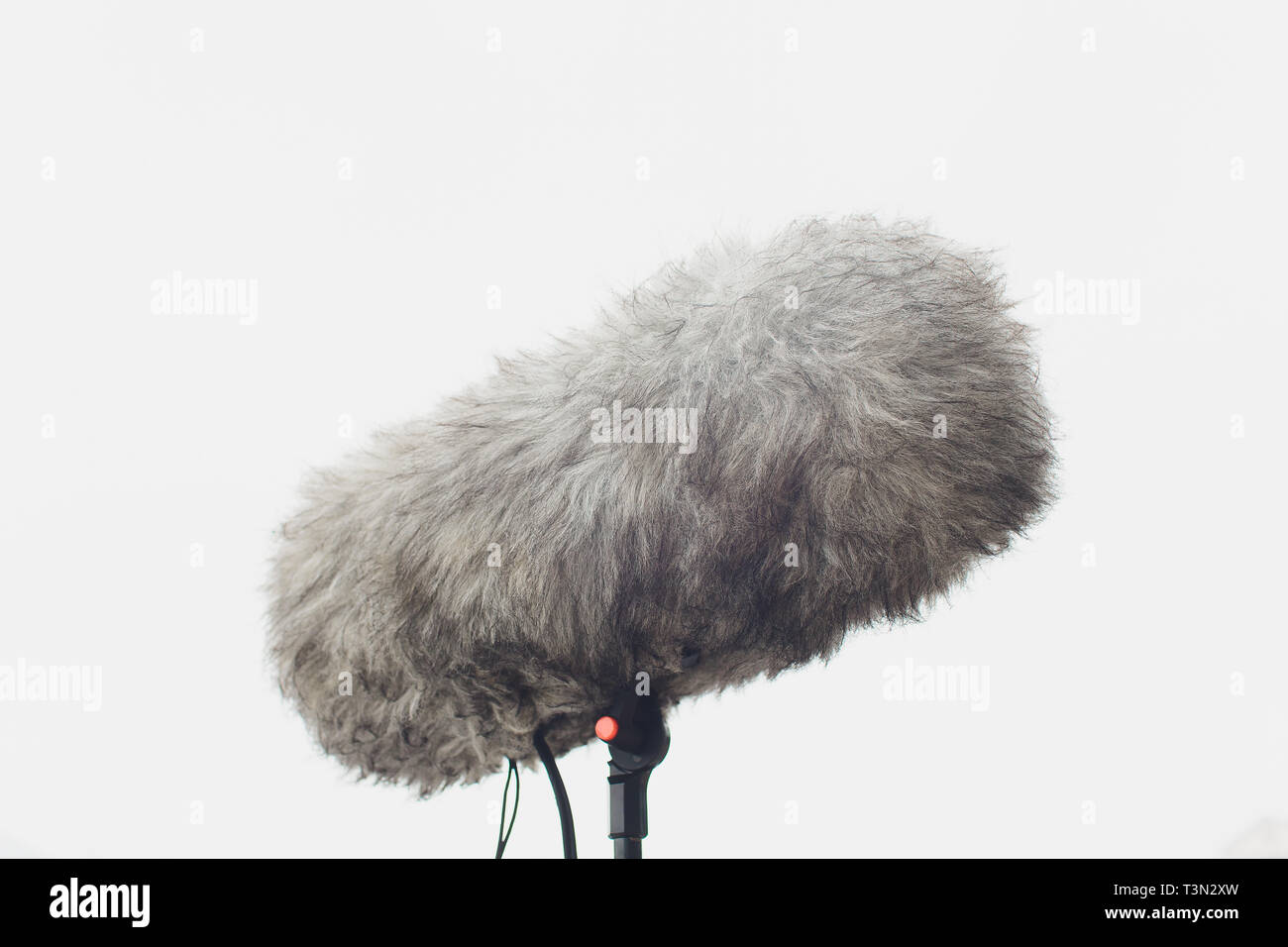 fur for microphone isolated on white background Stock Photo - Alamy