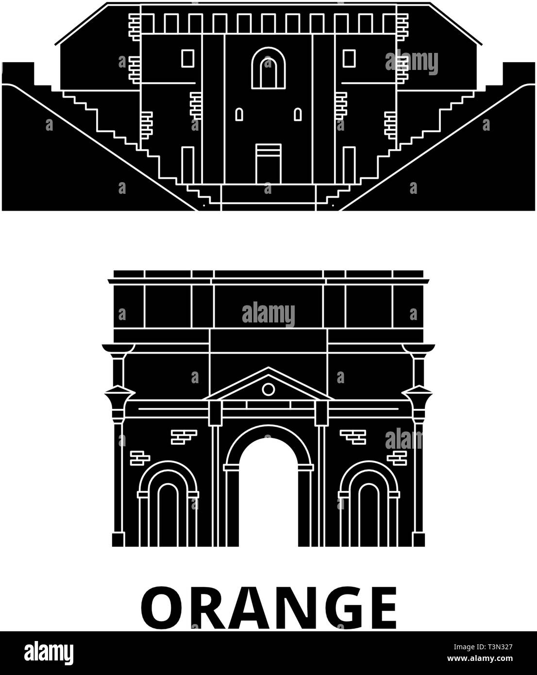France europe orange city roman Stock Vector Images - Alamy