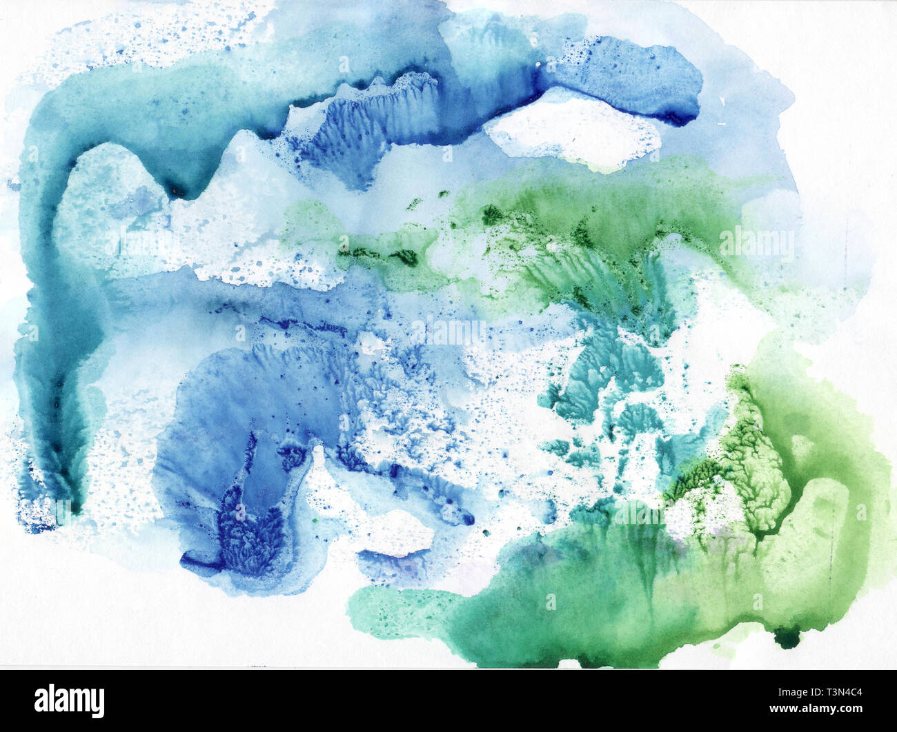 Watercolor abstract background, hand-painted texture, watercolor blue ...