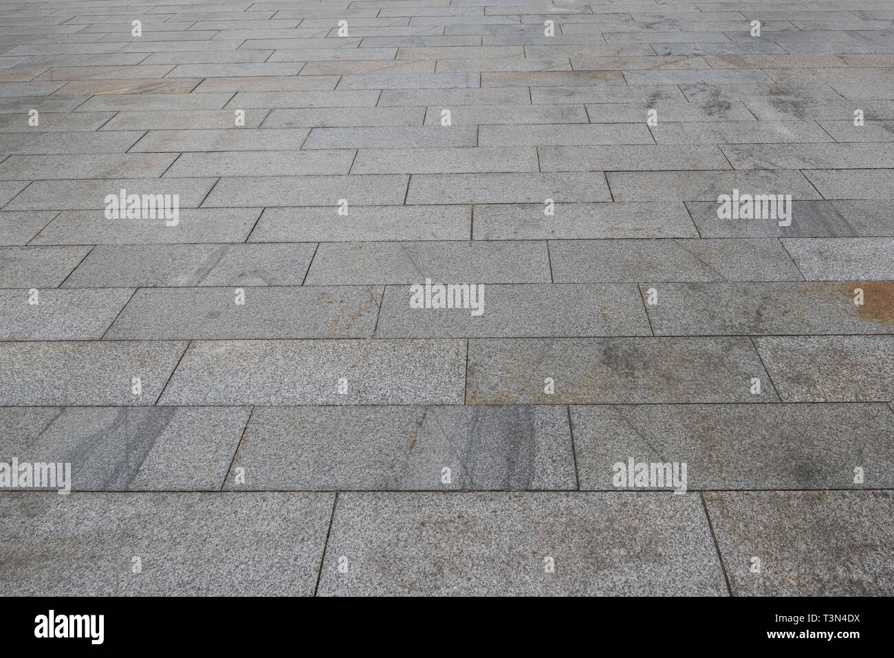 Gray granite. Rectangular pavement slab. Perspective view Stock Photo ...