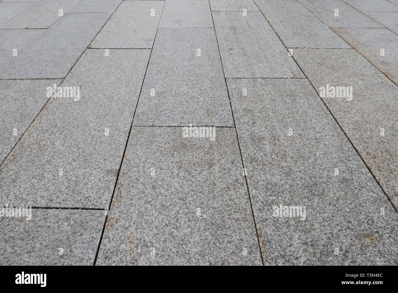 Gray granite. Rectangular pavement slab. Perspective view Stock Photo ...