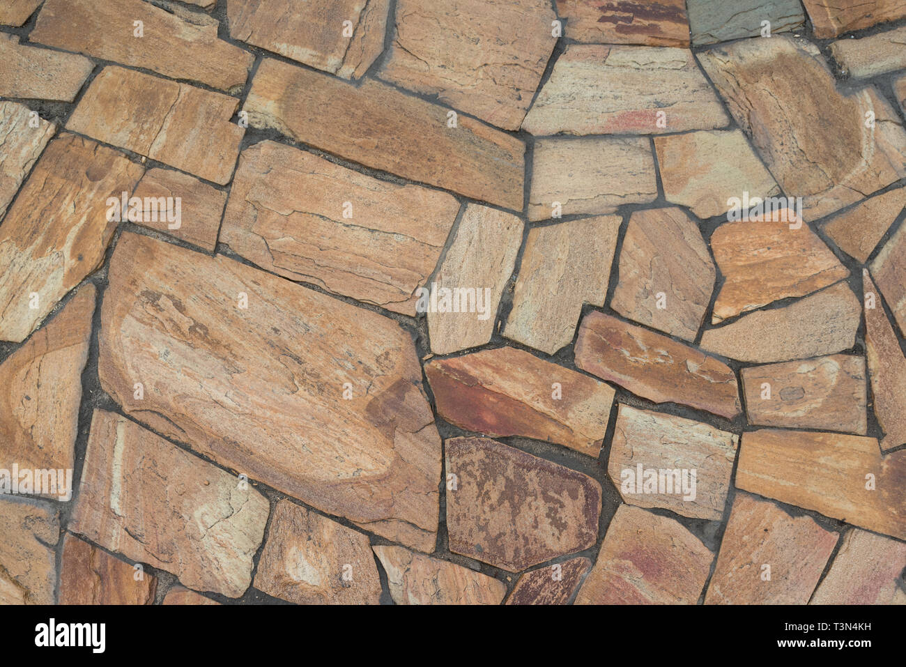 Background from natural stone slabs of various shapes on top Stock ...