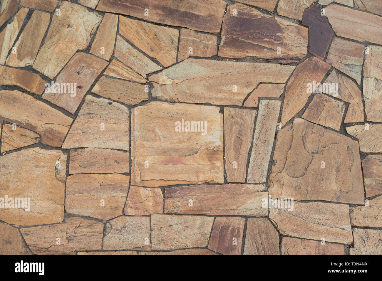 Background from natural stone slabs of various shapes on top Stock ...