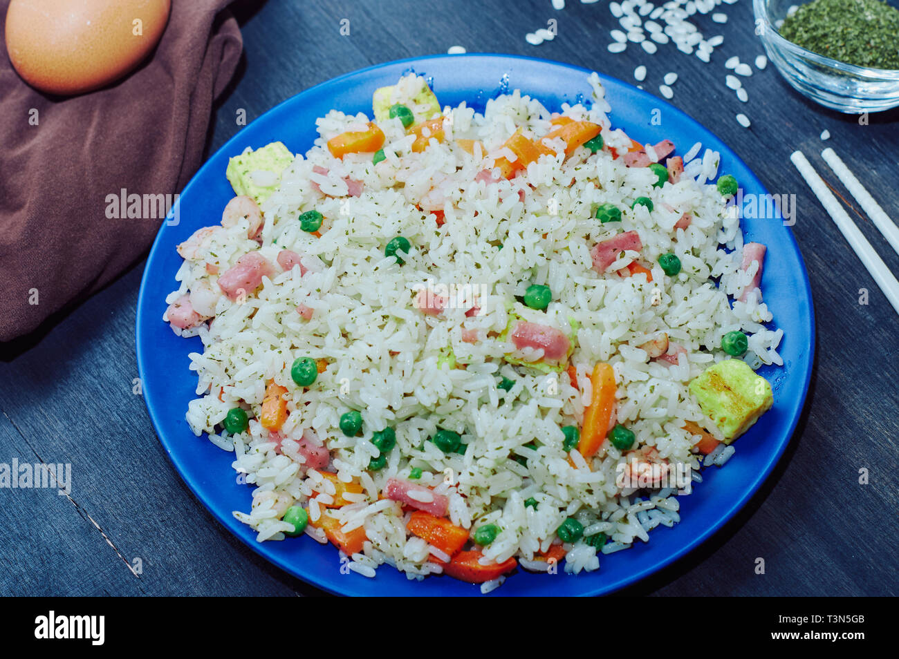 Rice three delights hi-res stock photography and images - Alamy