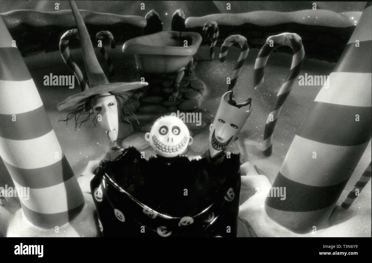 Scene from the animation movie The Nightmare Before Christmas, 1993 ...