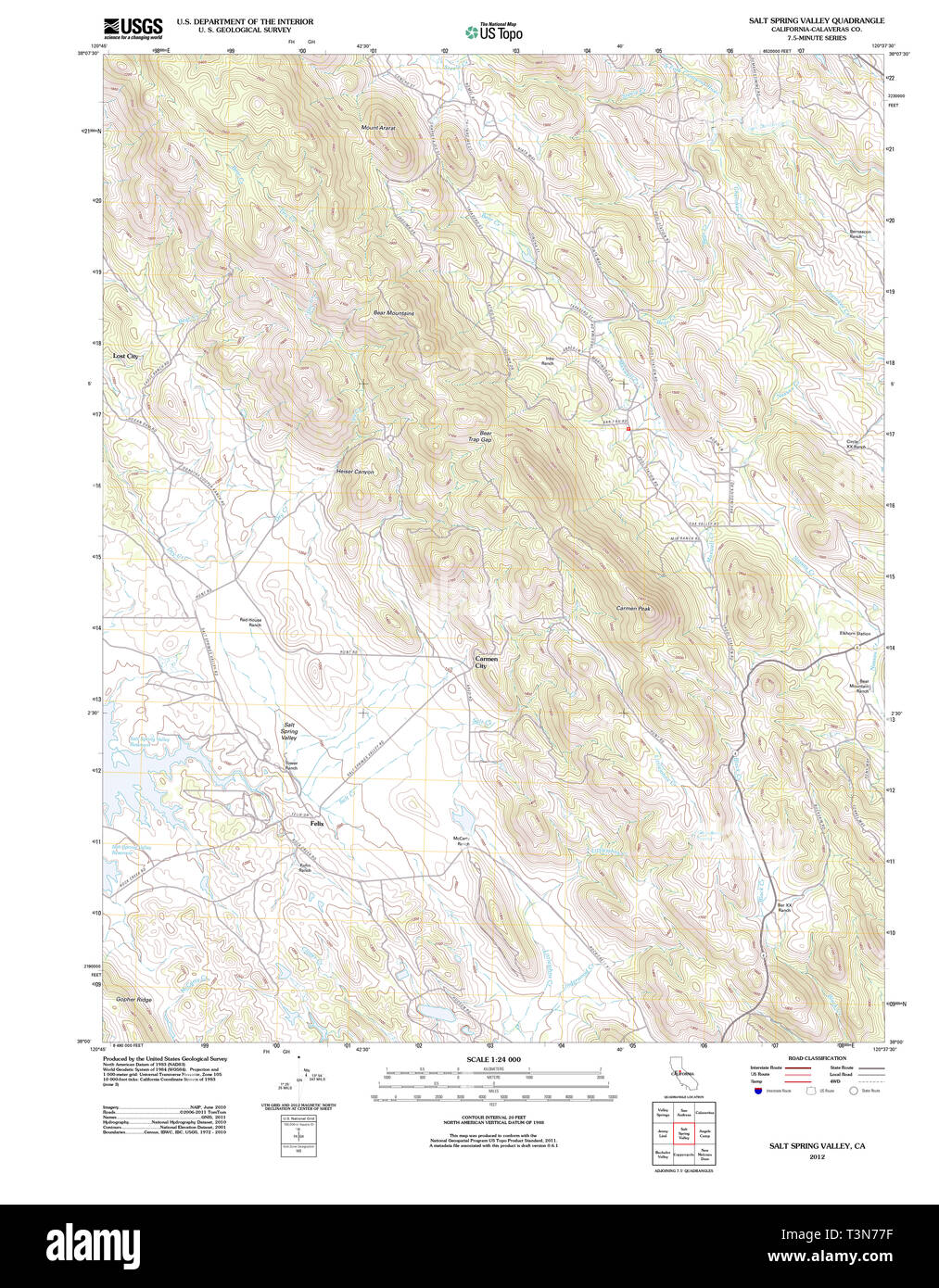 Spring valley map Cut Out Stock Images & Pictures - Alamy