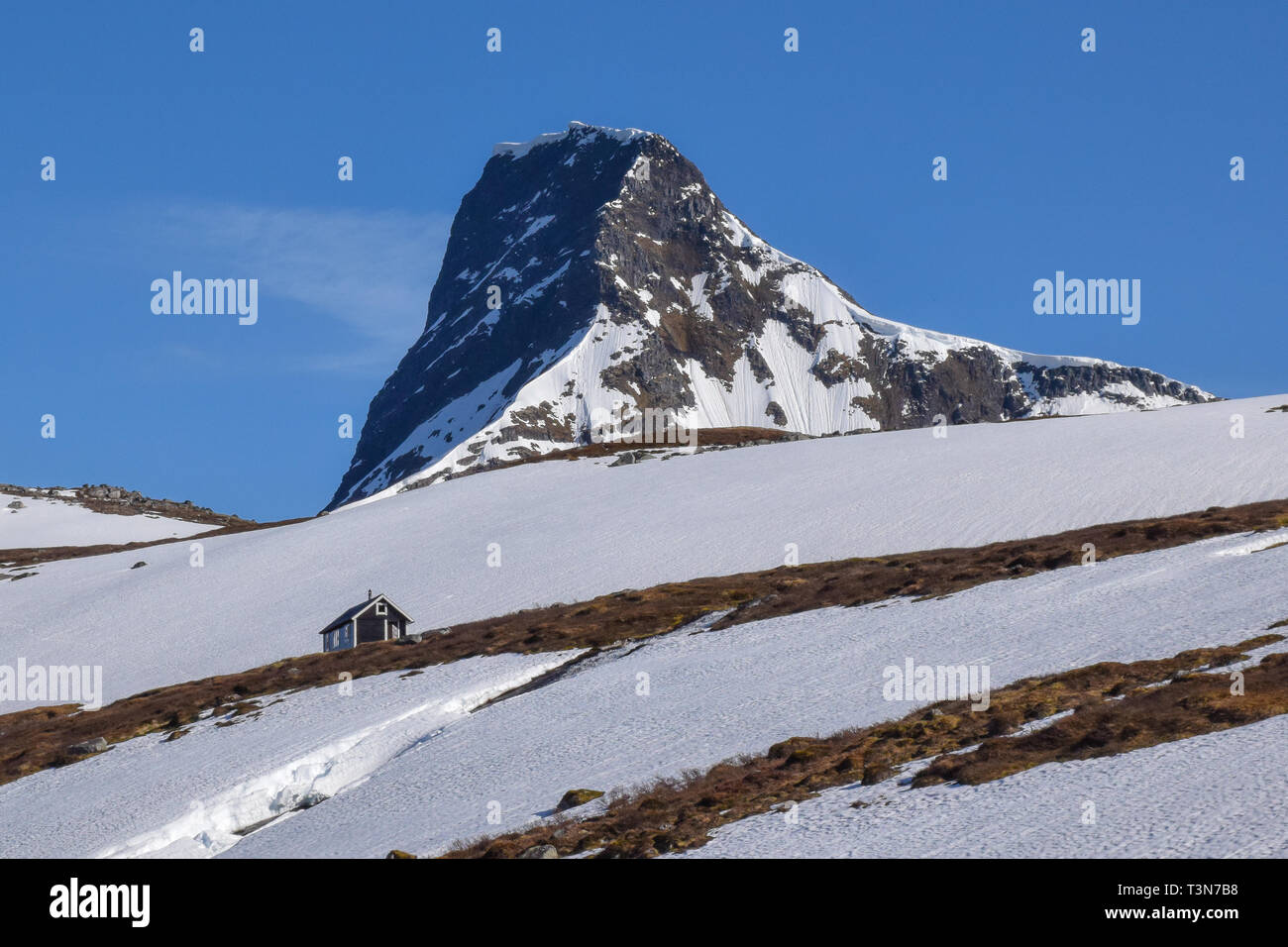 Small hut in Norwegian mountains Stock Photo - Alamy