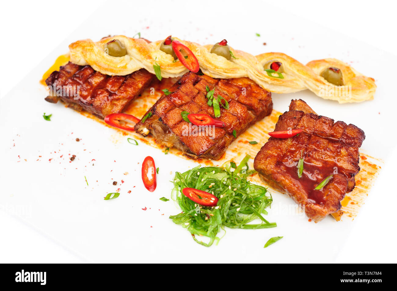 Delicious roast pork fillet Cut Out Stock Images & Pictures - Alamy