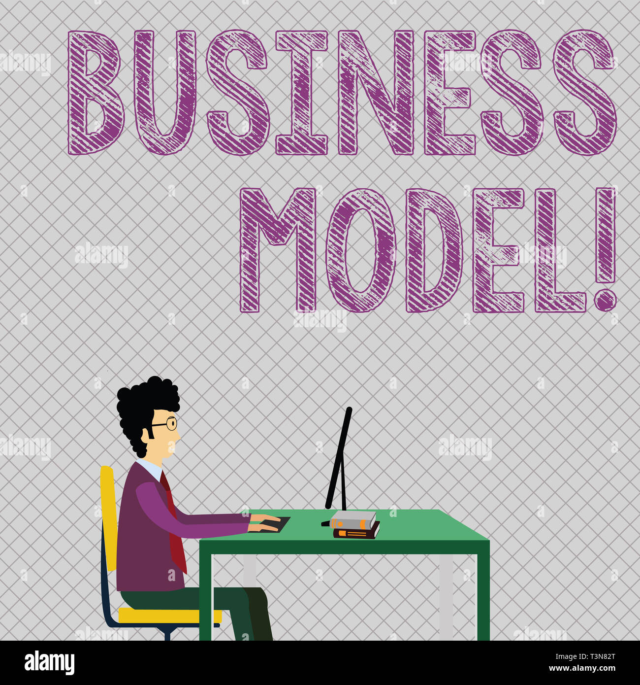 Conceptual hand writing showing Business Model. Concept meaning plan ...