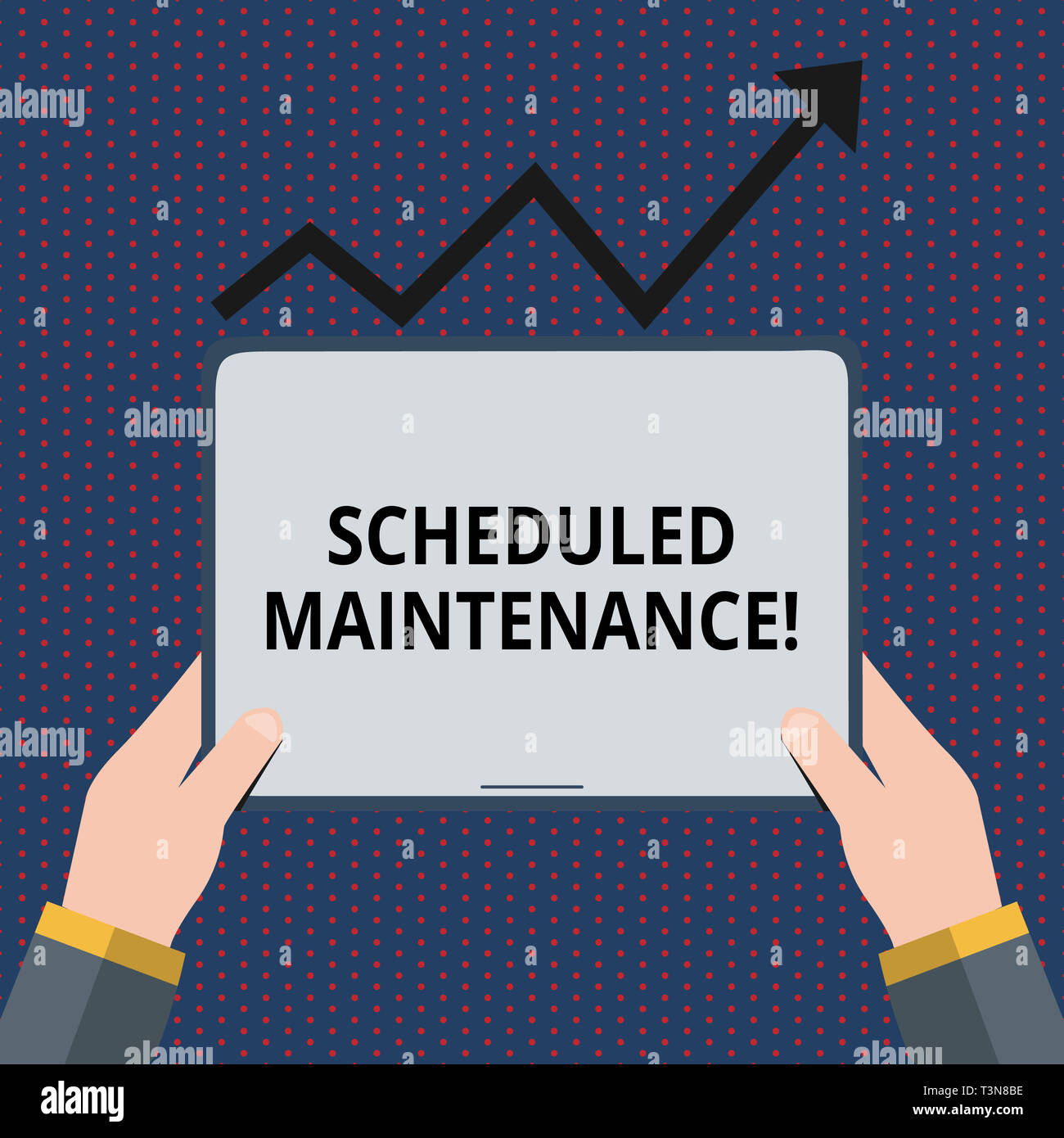 Conceptual hand writing showing Scheduled Maintenance. Concept meaning ...